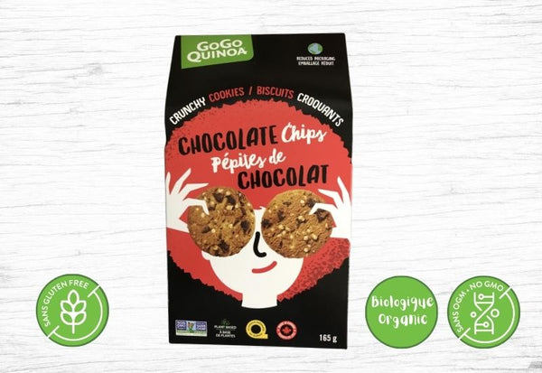 Gogo Quinoa, Organic crunchy chocolate chip quinoa cookies | Valens Farms
